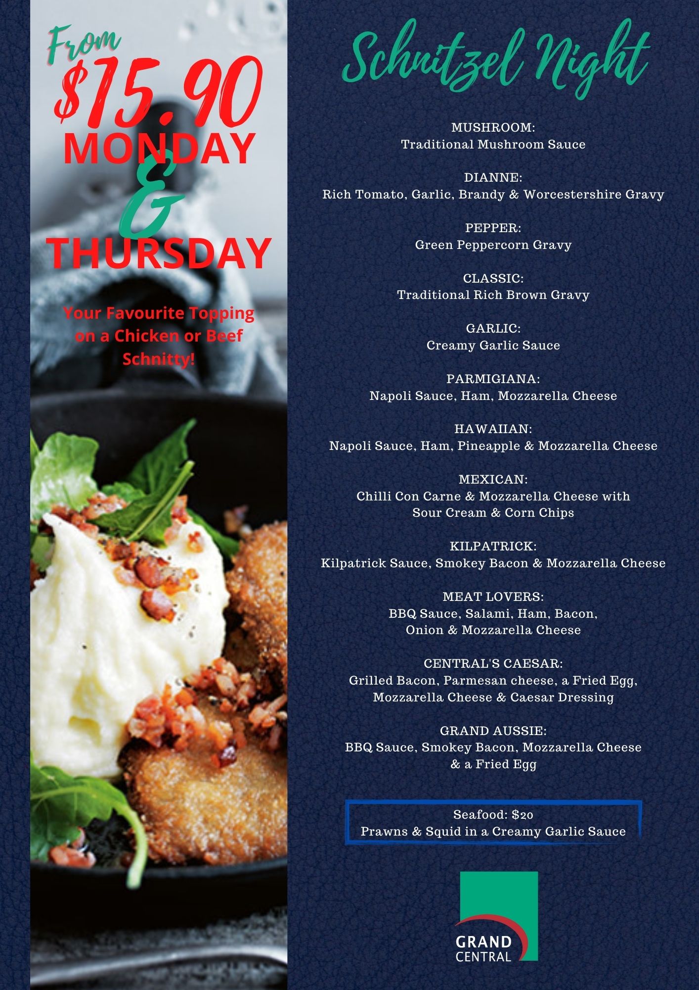 Everyday Lunch Menu – Grand Central